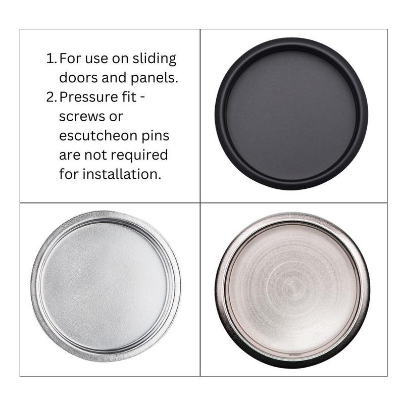 Round Recessed Finger Pull Flush Handle for Sliding and Pocket Doors ...