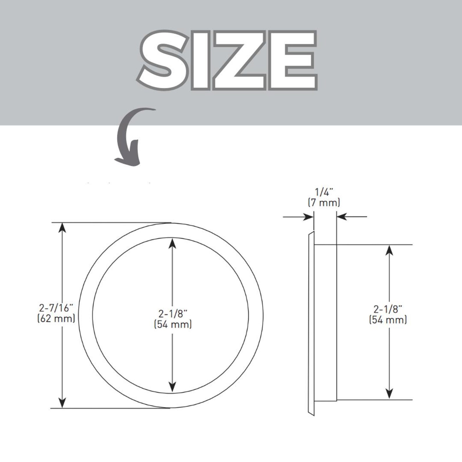 Round Recessed Finger Pull Flush Handle for Sliding and Pocket Doors ...