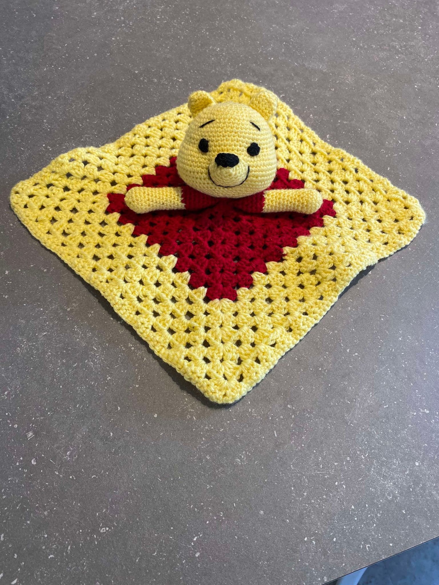 Winnie the Pooh Lovey Baby Comforter English Crochet Pattern Granny ...