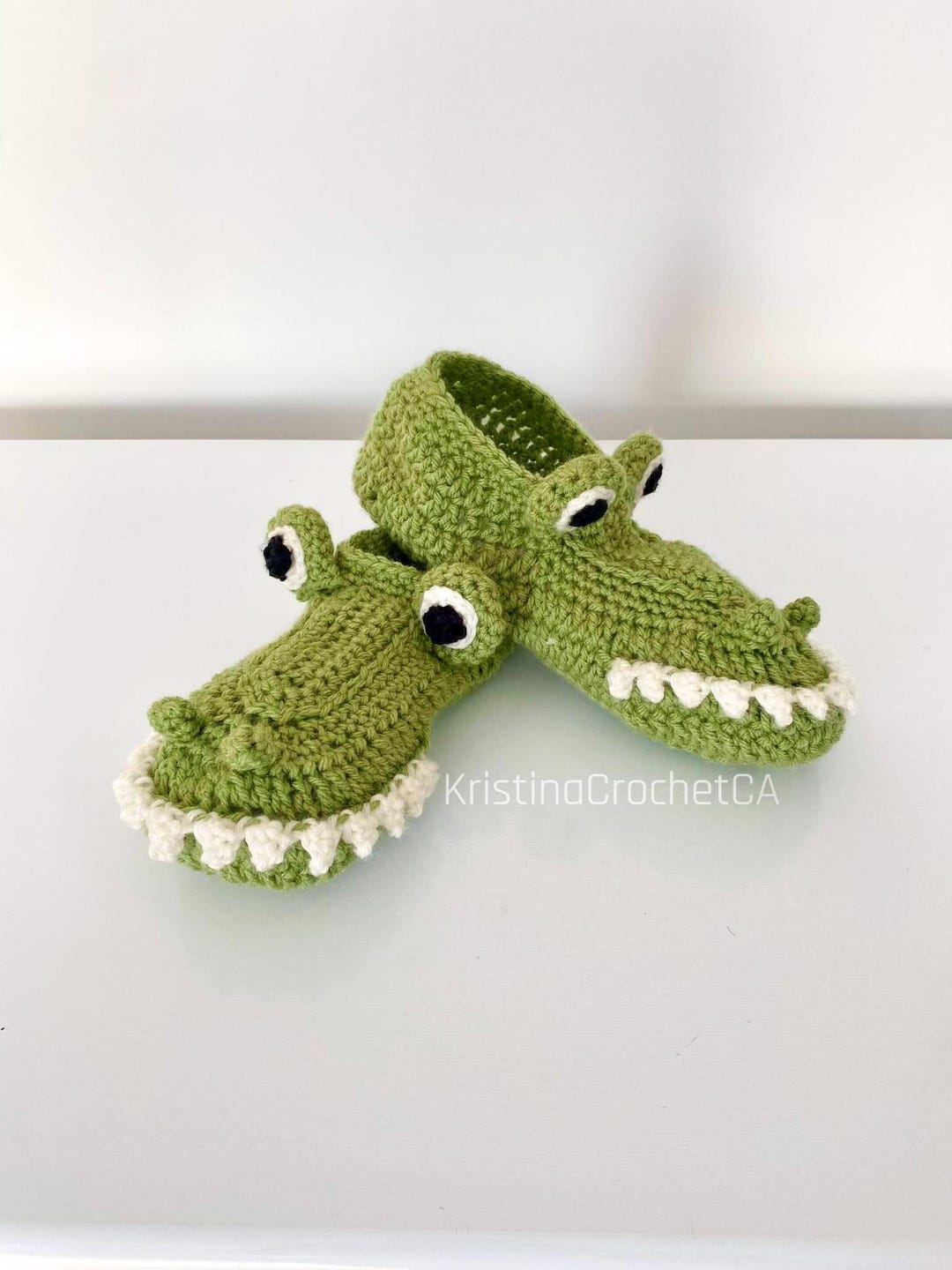 Crocodile Slippers English Crochet Pattern - Funny Comfy Shoes Easy ...