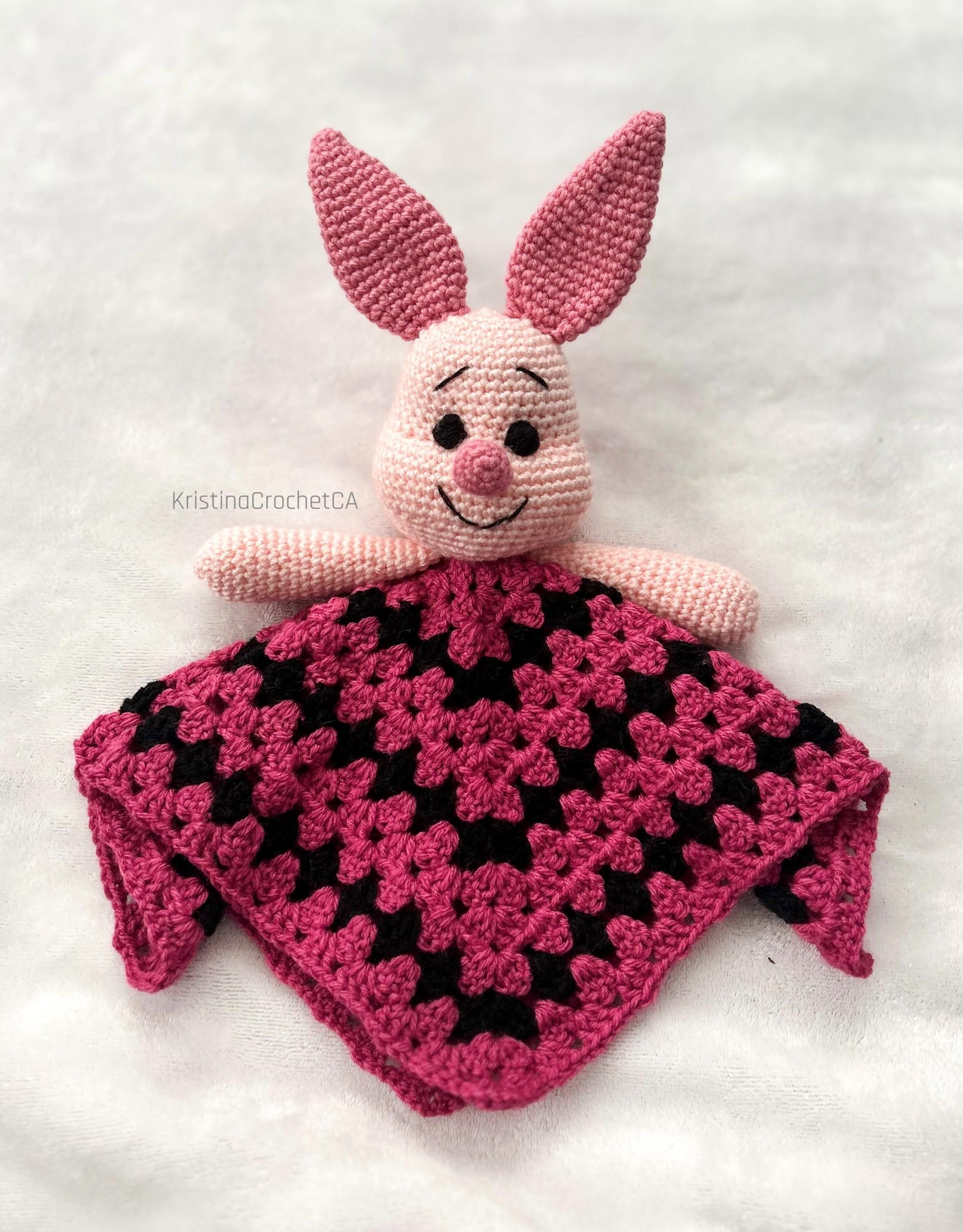 Piglet Lovey - Baby Comforter Crochet Pattern in English - Granny ...