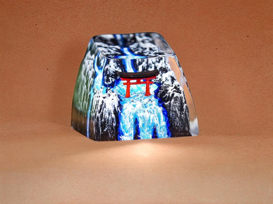 Japanese Winter Torii Gate Keycap, Kawaii Artisan Keycap for Mechanical ...