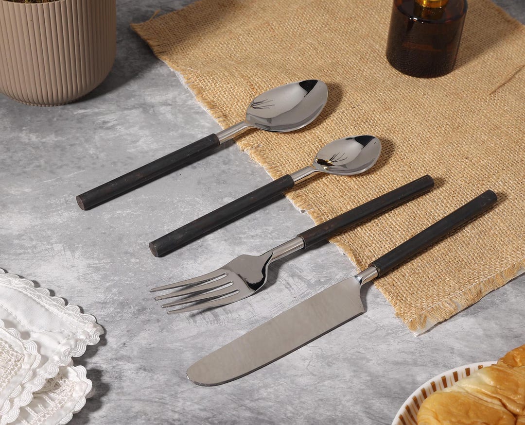 Luxury Stainless Steel Flatware Set | Handcrafted Cutlery Set | Fork ...