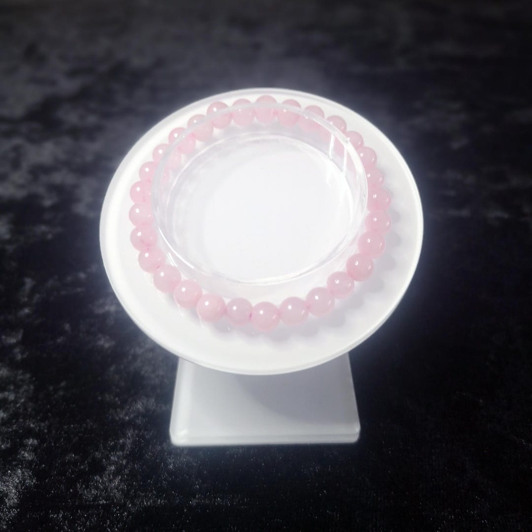Rose Quartz Bracelet Opaque Pale Pink Ø 6 Mm, in Various Sizes ...