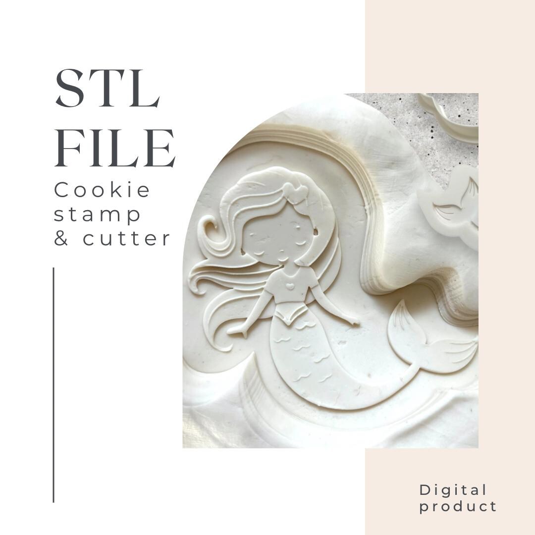 Mermaid STL File - Etsy