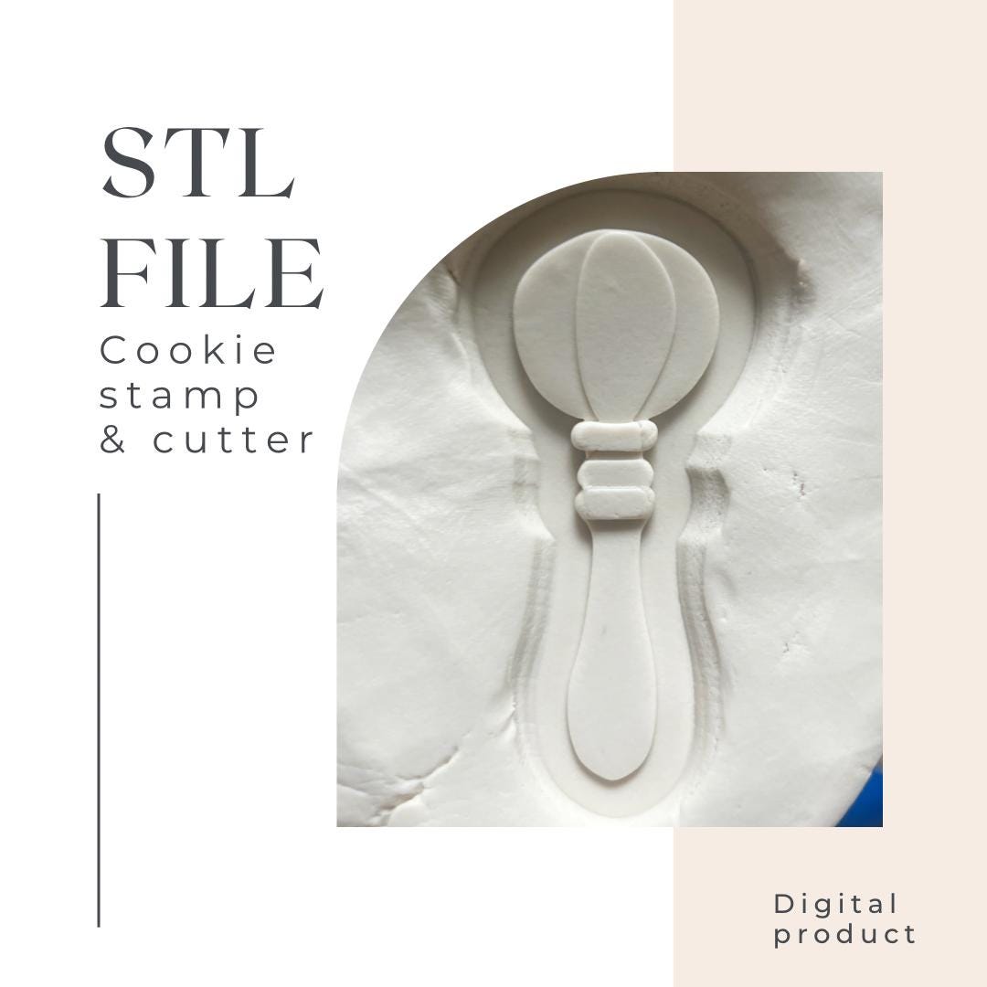 Plain Baby Rattle STL File - Etsy