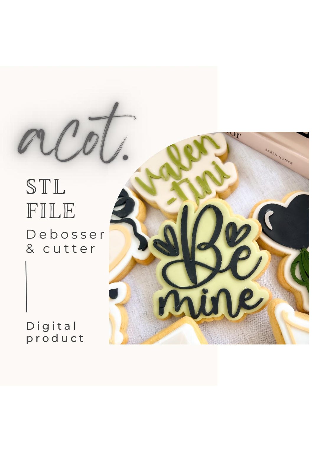 Be Mine Cookie Stamp and Cutter STL File - Etsy UK