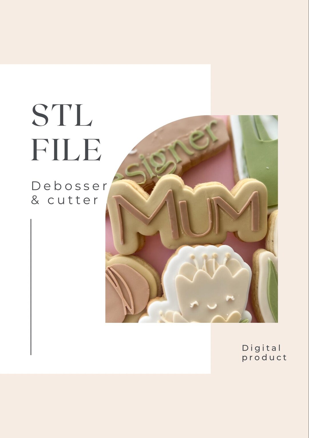 Mum Word Stamp and Cutter STL File - Etsy