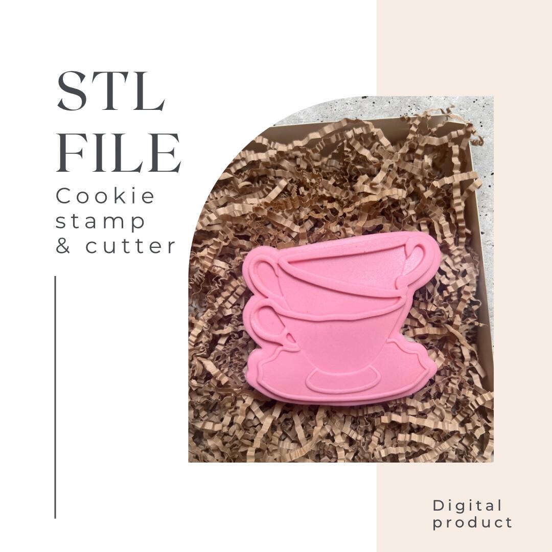 Stacked Teacup's STL File - Etsy