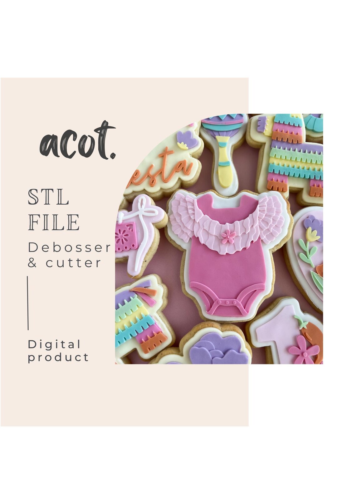 Frilly Baby Onesie V2 Cookie Stamp & Cutter STL File - Etsy