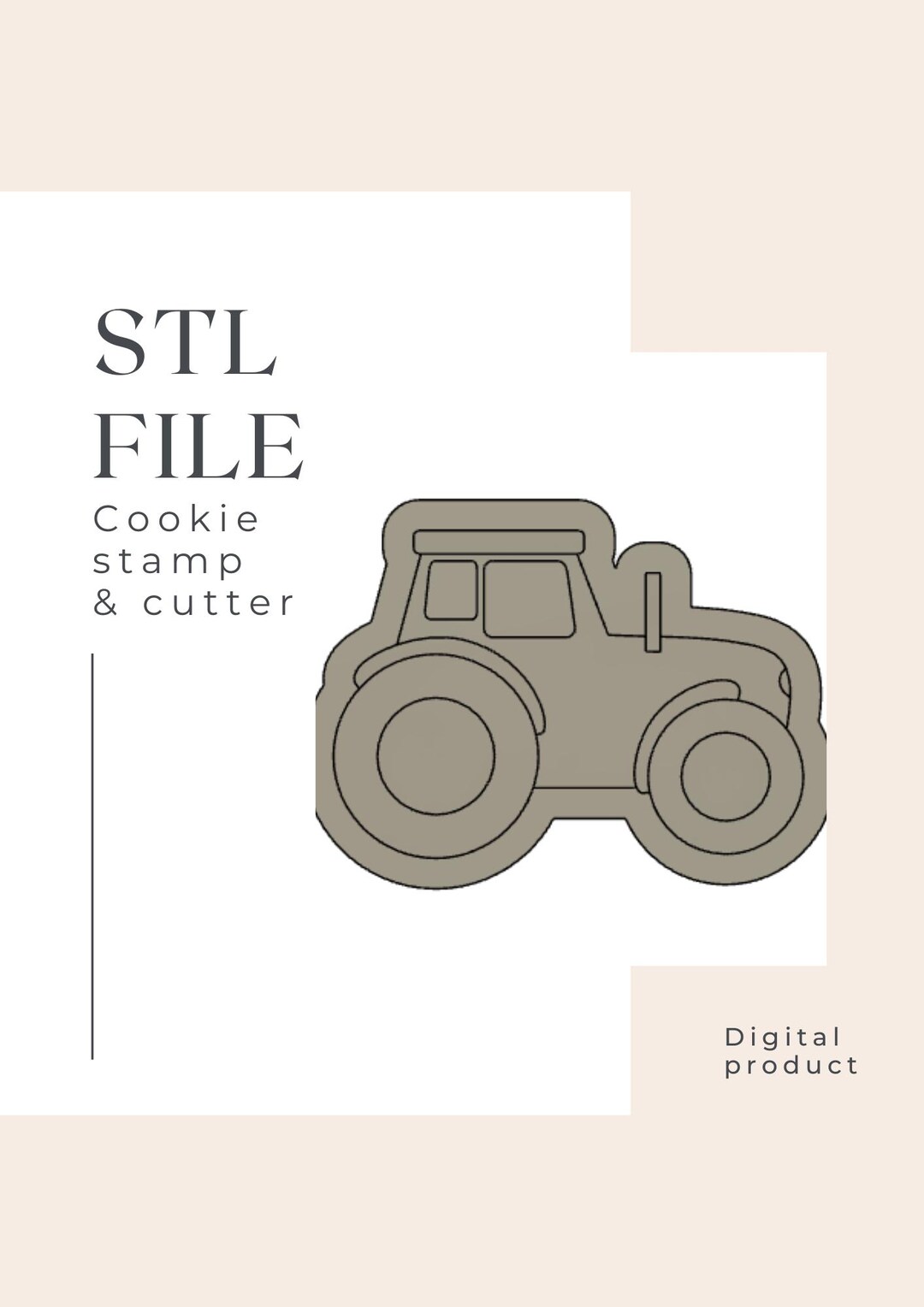 Tractor STL File - Etsy