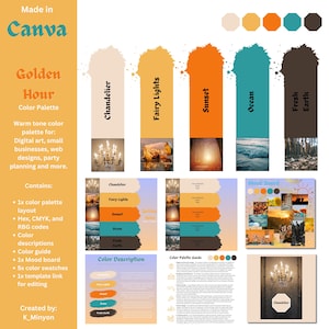 Warm Color Palette | Color Palette With HEX/CMYK/RGB Codes | Color ...