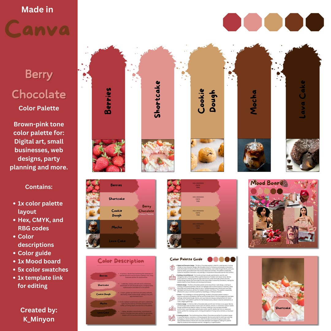 Brown-pink Color Palette | Color Palette With HEX/CMYK/RGB Codes ...