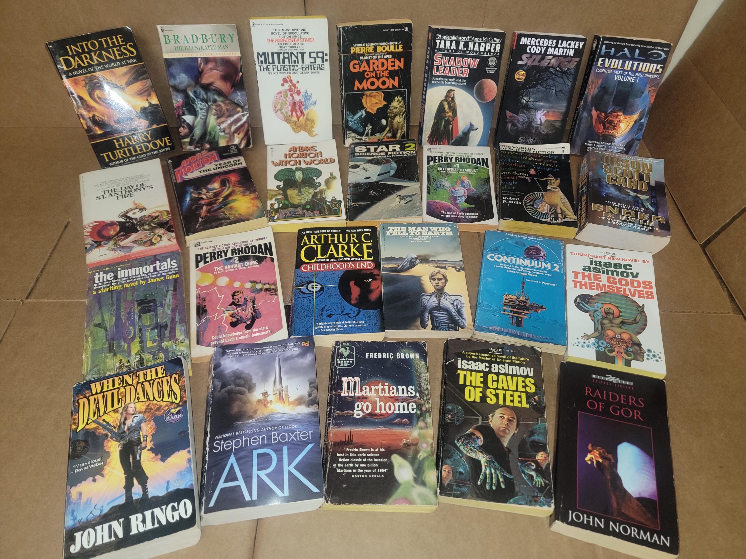 Lot of 20 Vintage Science Fiction Paperback Books: Random Sci-fi Mix - Etsy