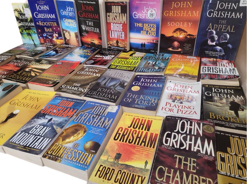John Grisham Paperback Books Lot: Mystery Thriller Series - Etsy