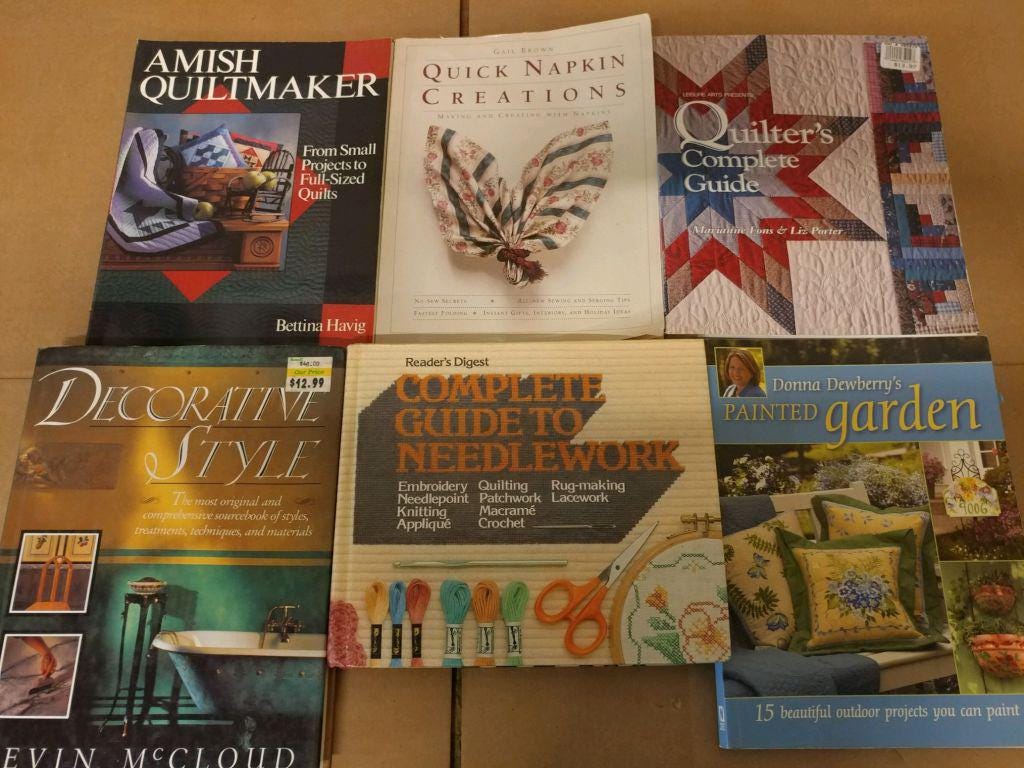 Lot of 10 Hobby and Craft Books Set – Sewing, Quilting, Knitting ...