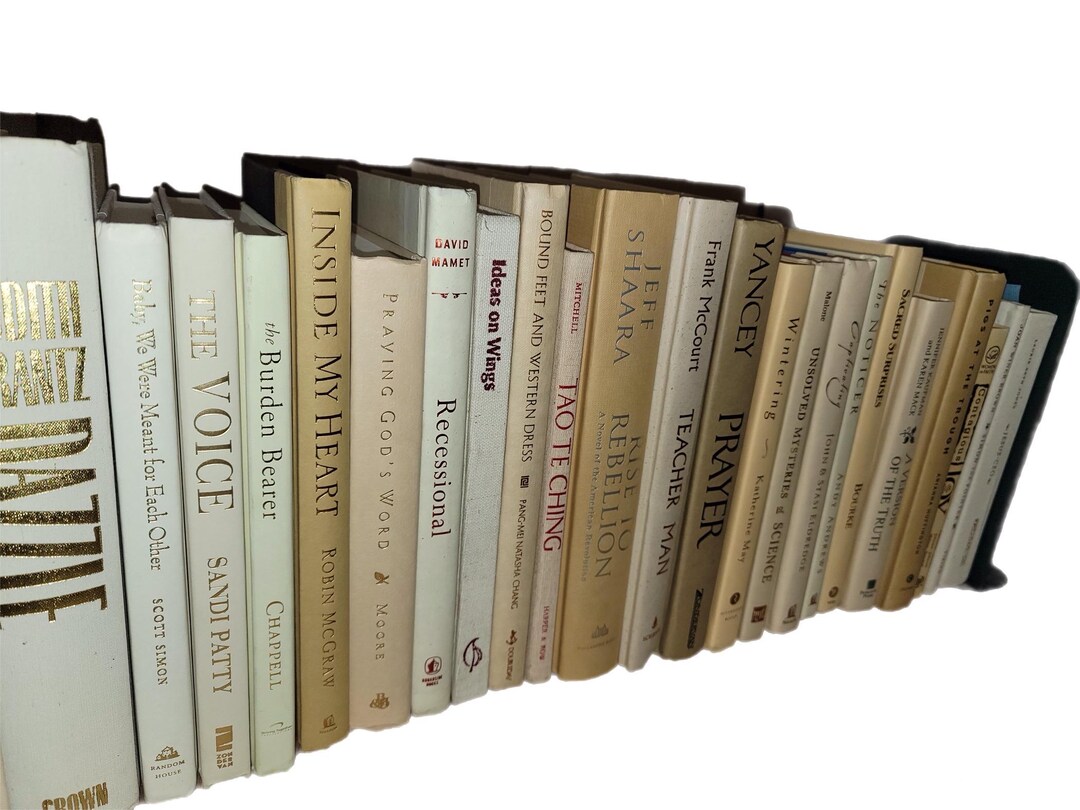 Beige / Tan Decor Books by the Foot: Modern Hardcover Staging Props - Etsy