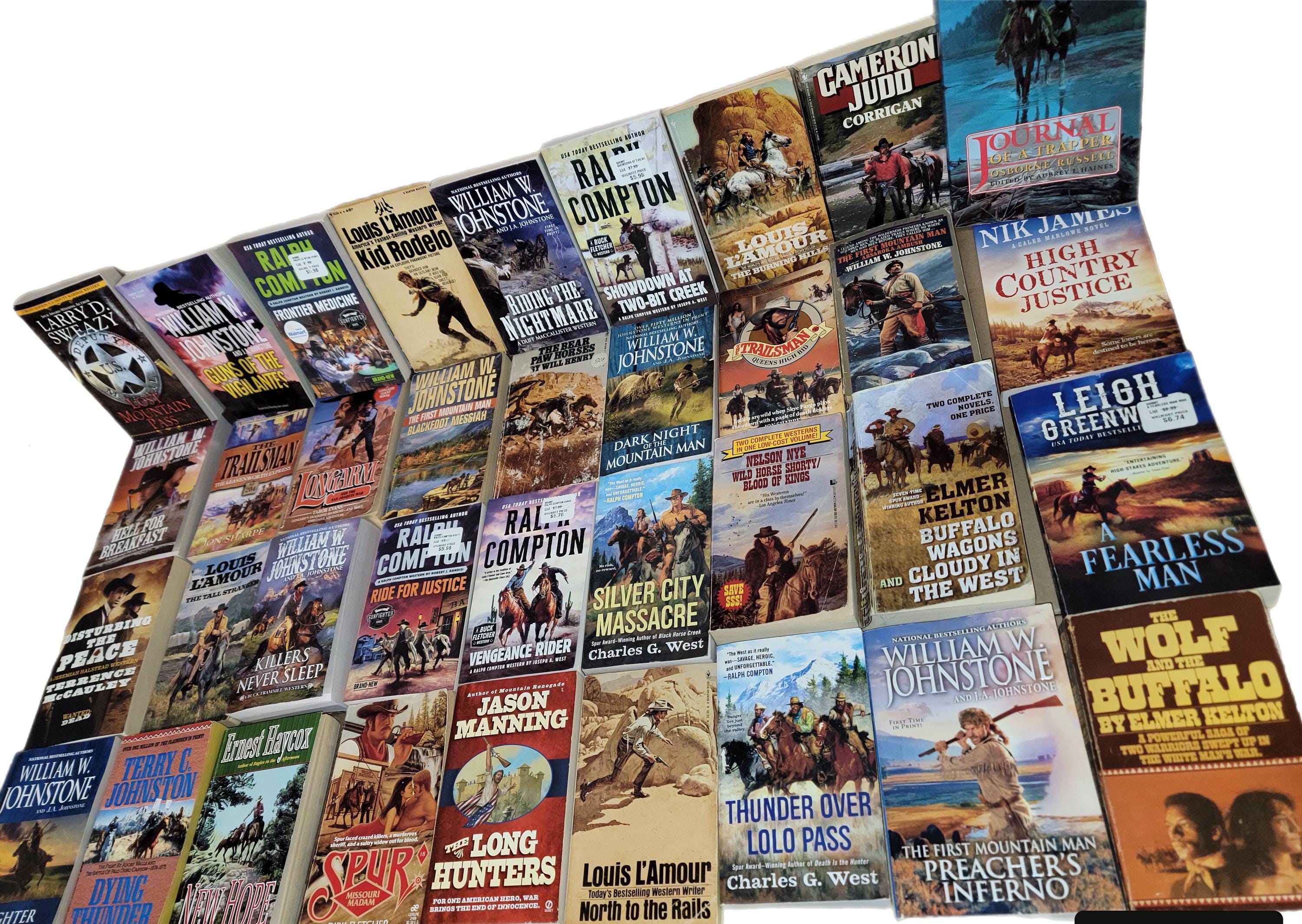 Lot of 10 Western Paperback Books: Zane Grey, Louis L'amour, Johnstone ...