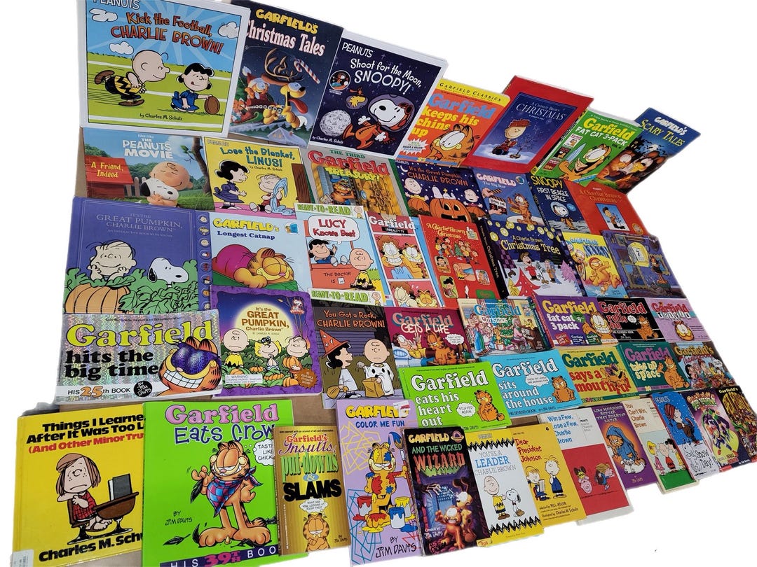 Lot of 10 GARFIELD/SNOOPY Charlie Brown Peanuts Schultz/davis Comic ...