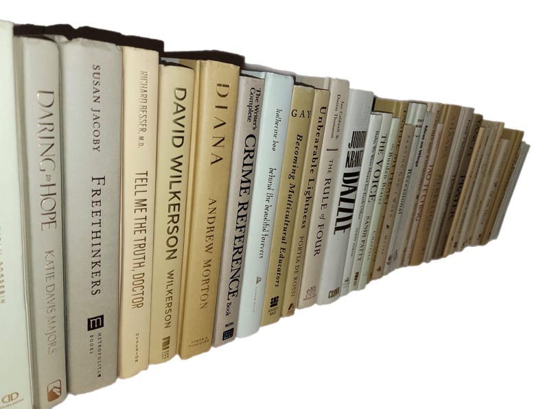 Beige / Tan Decor Books by the Foot: Modern Hardcover Staging Props - Etsy