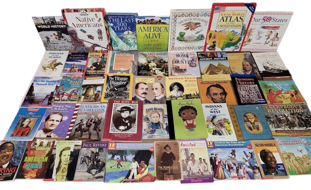 Lot of 10 Kids History Books Us/world Constitution Facts Discovery ...
