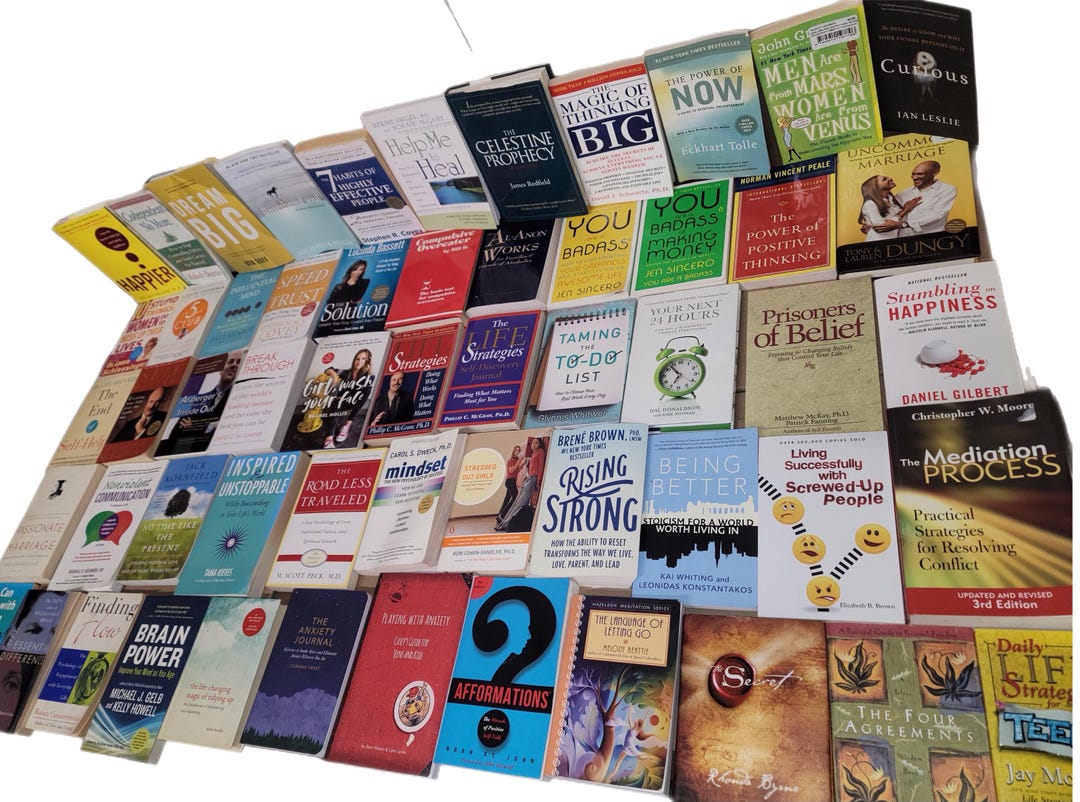 Psychology and Self-help Book Lot: Motivation, Relationships, Recovery ...