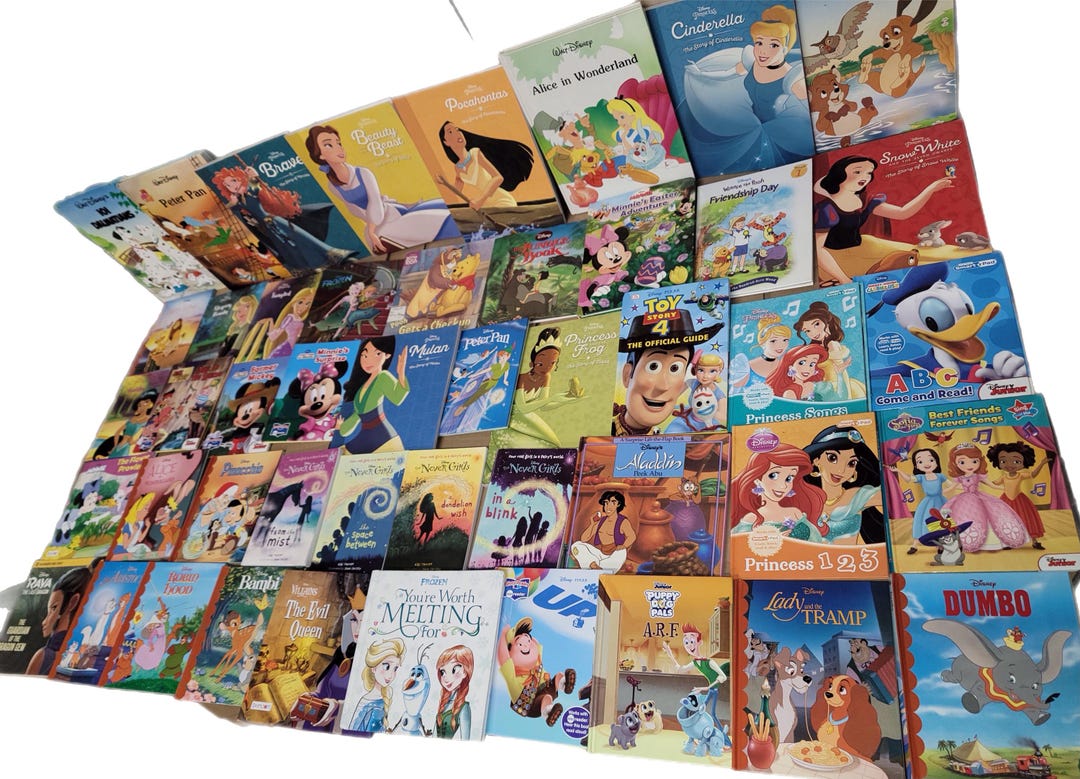 Lot of Walt Disney Books Popular Cartoon Princess Mickey Children ...