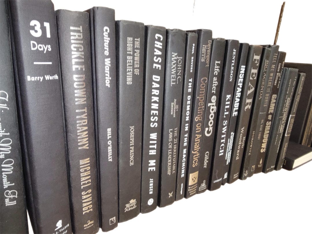 Black Hardcover Books - Lot of 10 - Decorating, Display, Staging - Etsy