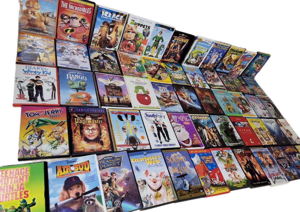 Lot of 10 Family Cartoon Dvds: Children's Movie Bundle - Etsy