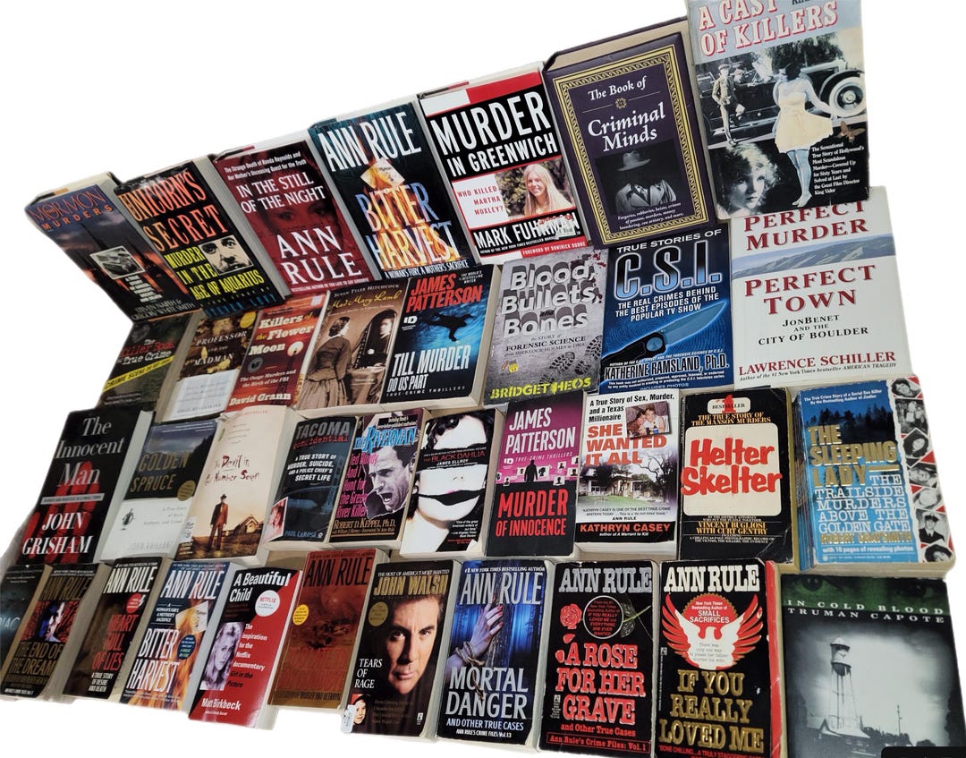 Lot of 10 True Crime Books Murder Homicide Investigation Detective ...