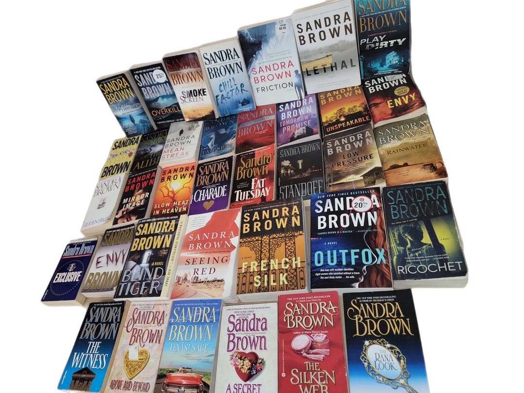 Lot of 10 Sandra Brown Paperback Books Mystery Suspense Romance Murder ...