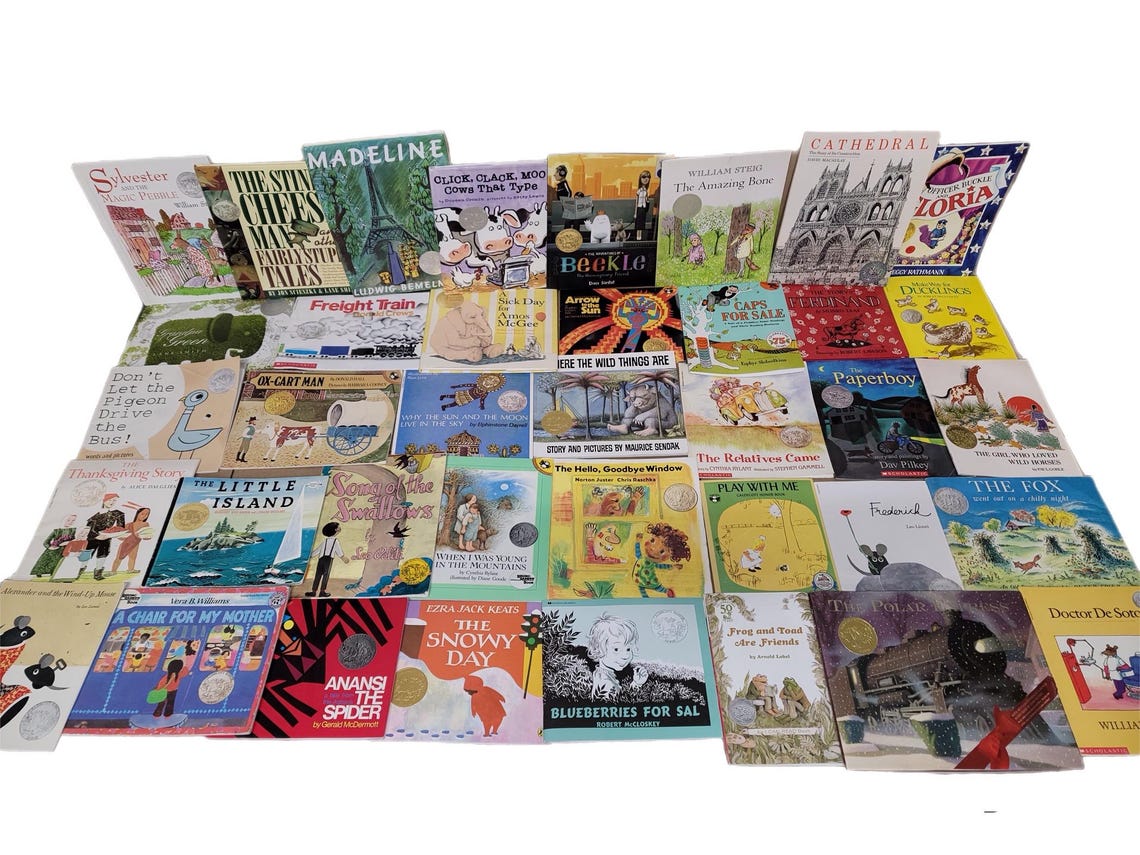 Caldecott Honor Children's Books Lot: Random Mix, Award Winning Kids ...