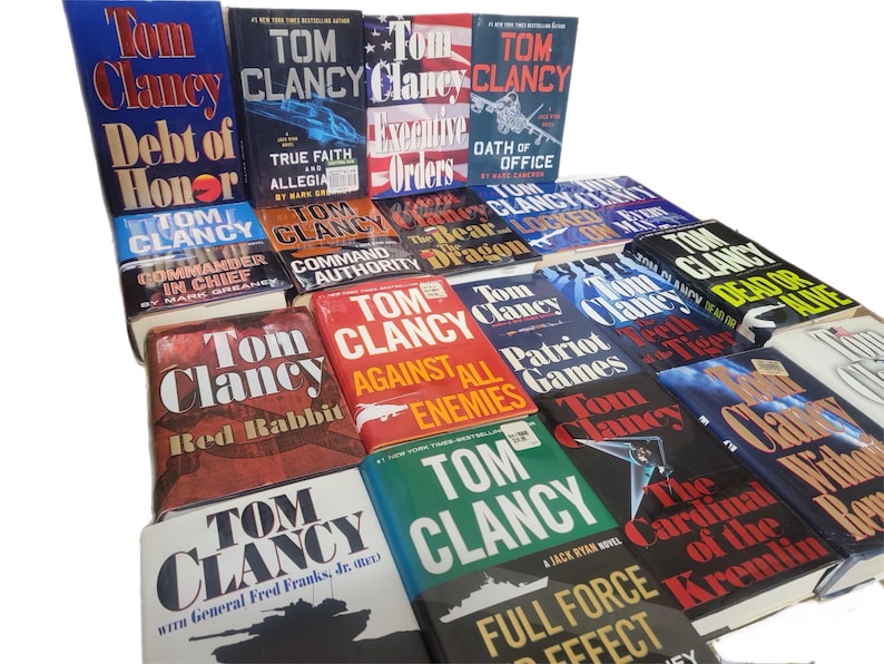 Tom Clancy Military Thriller Hardcover Book Lot: Jack Ryan, Op-center ...