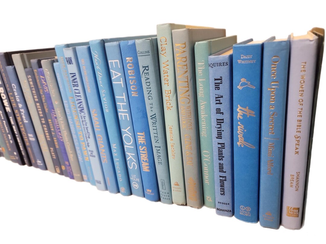 Lot LIGHT Blue/cyan/sky/azure/baby Color Hardcover Real Books for ...