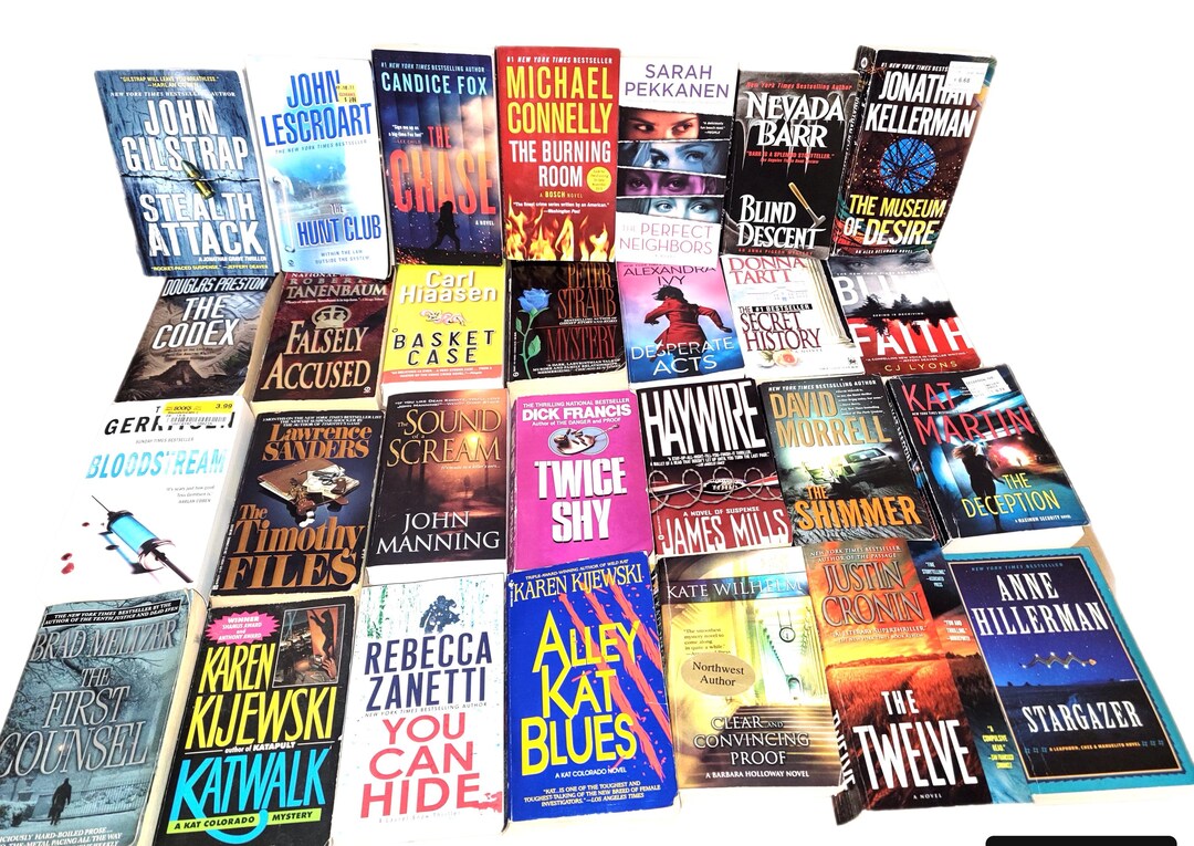Lot of 10 Mystery Thriller Suspense Paperback Books: Curated Mix - Etsy