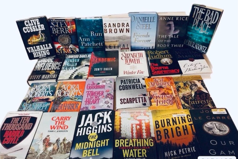Mystery Thriller Hardcover Book Lot: Hardback Fiction With Dust Jackets ...