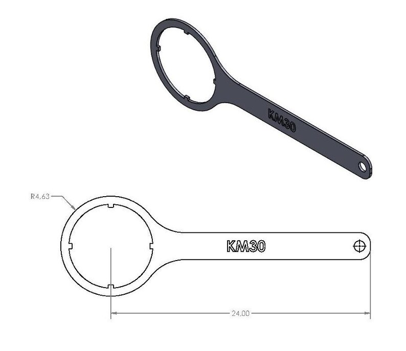 KM Lock Nut Wrench, STEP and DXF File Set, KM21 to KM30 Wrench, for ...