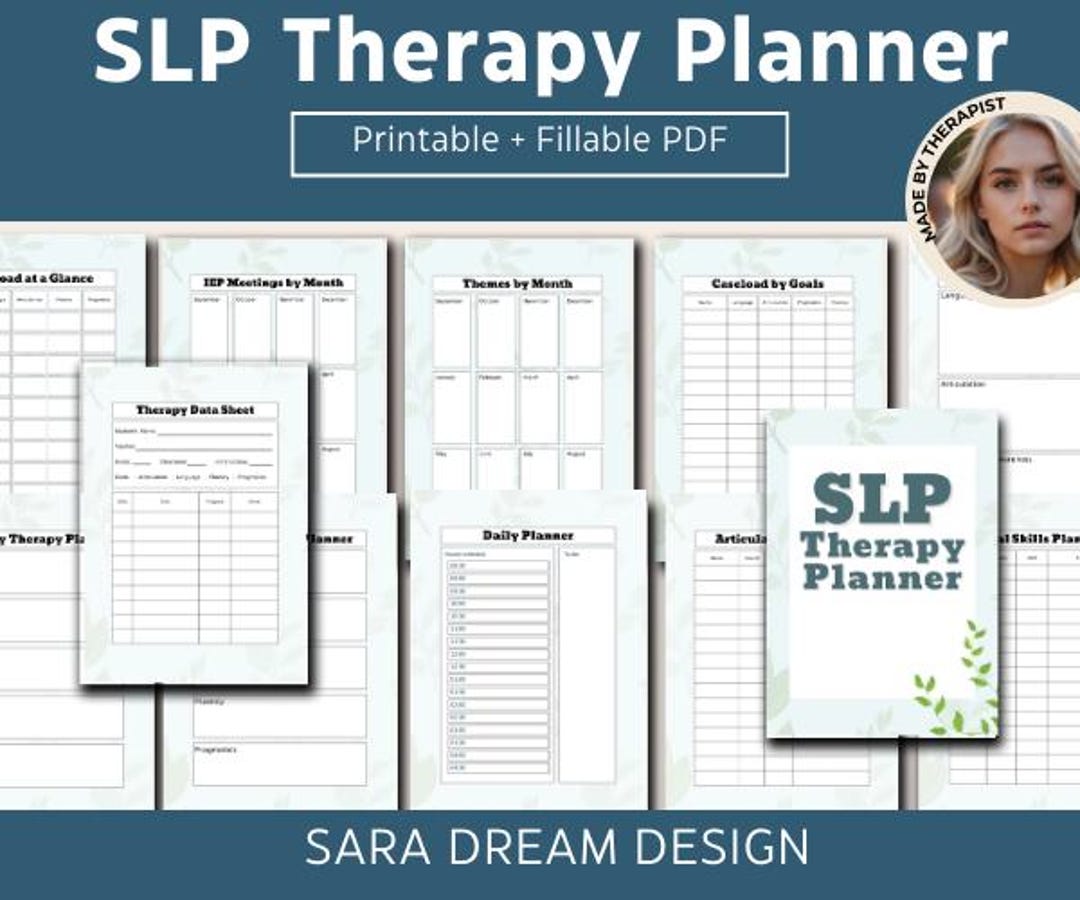 SLP Therapy Planner - Speech Language Pathology Organizer, Goal Setting ...