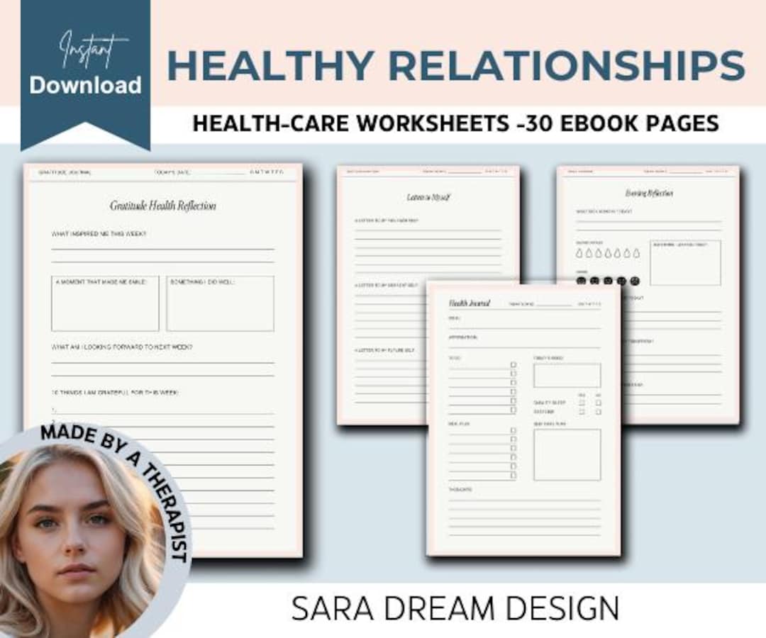 Healthy Relationships Worksheets Printable | Health-care Guide | Self ...