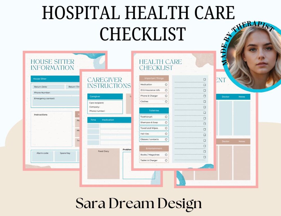 Hospital Health Care Checklist - Etsy
