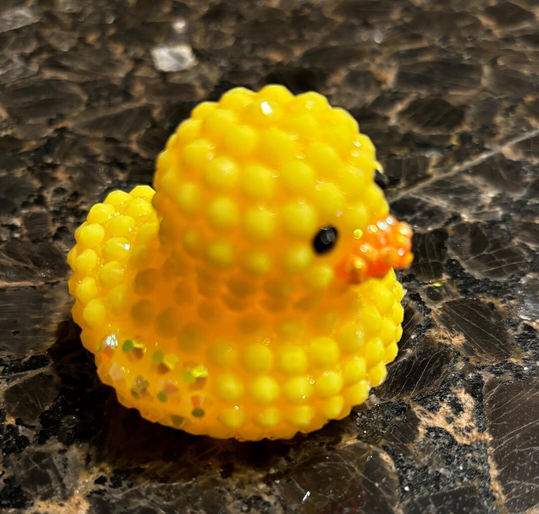2 Inch Yellow Rhinestone Duck With Bling - Etsy