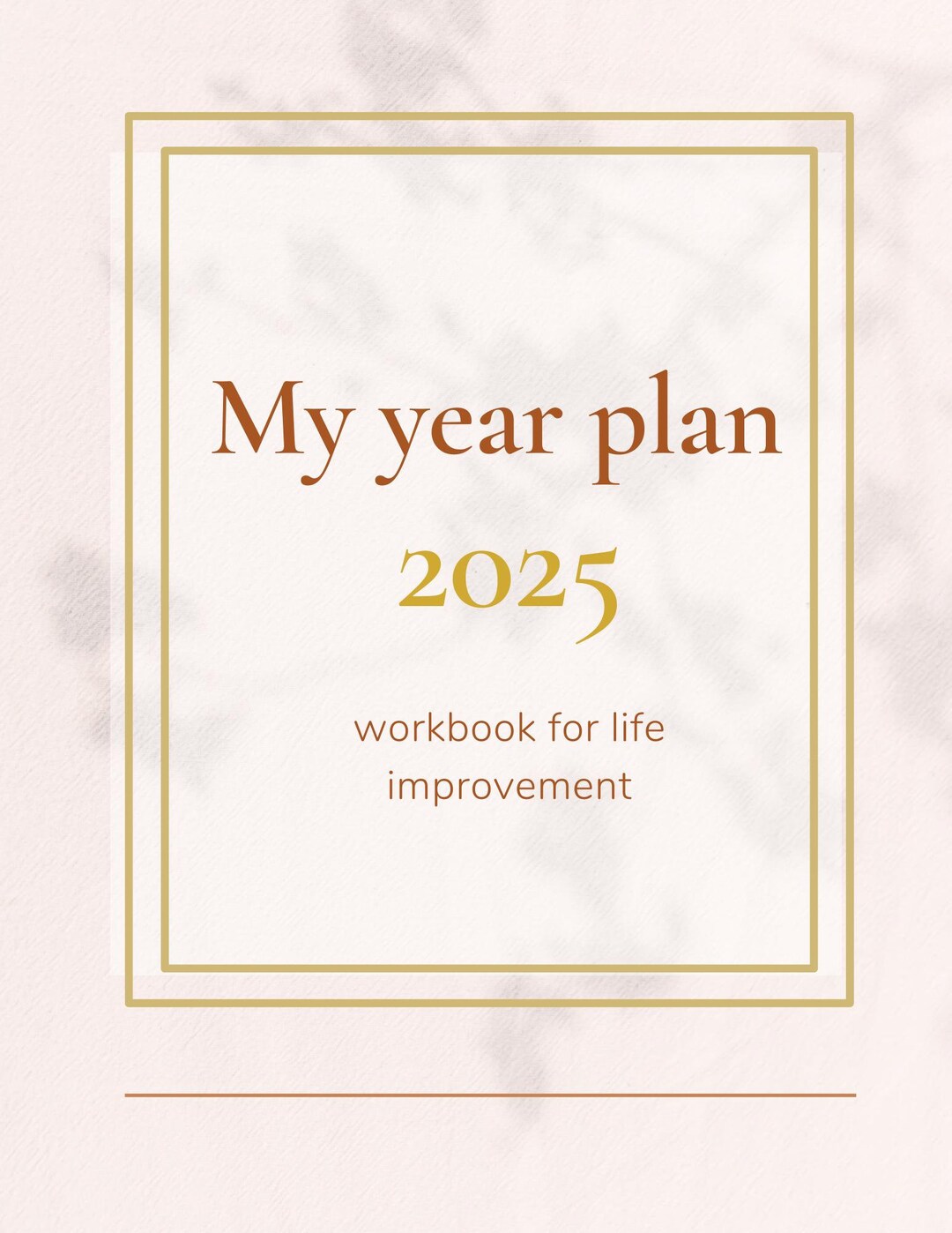 Year Plan 2025, Self Development, Goals, Workbook - Etsy