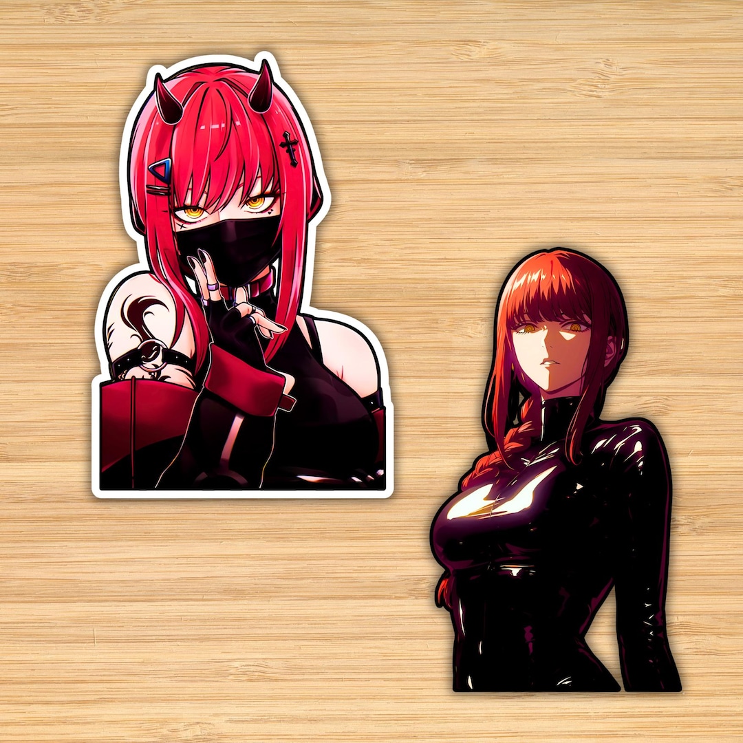 Chainsaw Waifu Stickers Sexy Control Girl Sticker Set Anime Gamer ...