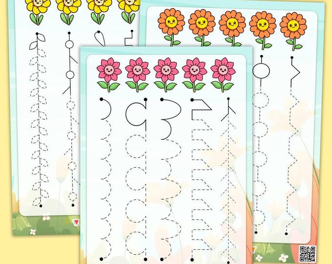 Fine Motor Skill Activity Tracing and Cutting, Tracing Practice, Line ...