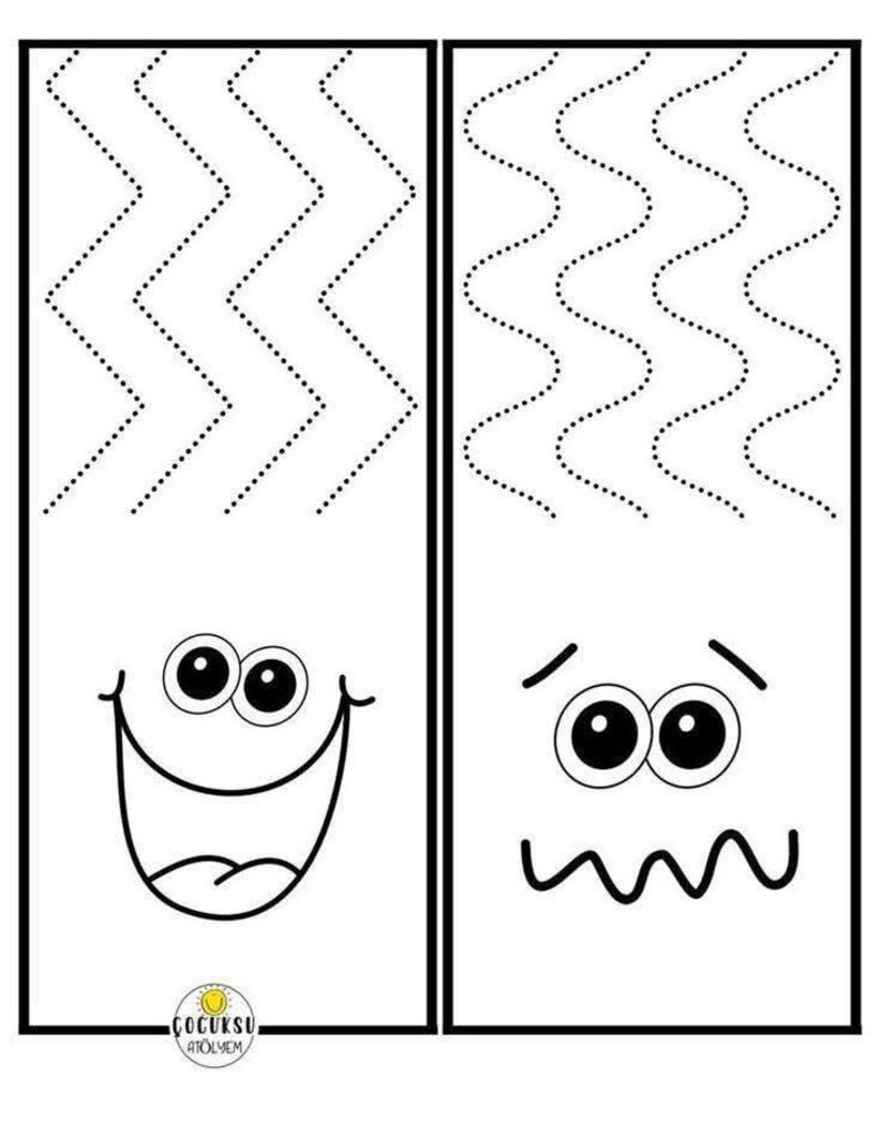 Fine Motor Skill Activity Tracing and Cutting, Tracing Practice, Line ...