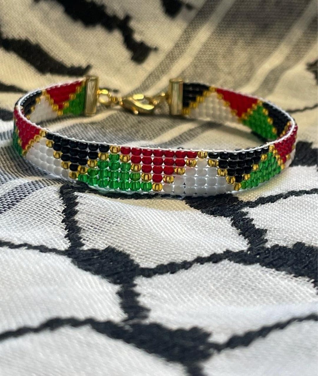 Palestine Handmade Loom Weave Seed Bracelet - Etsy