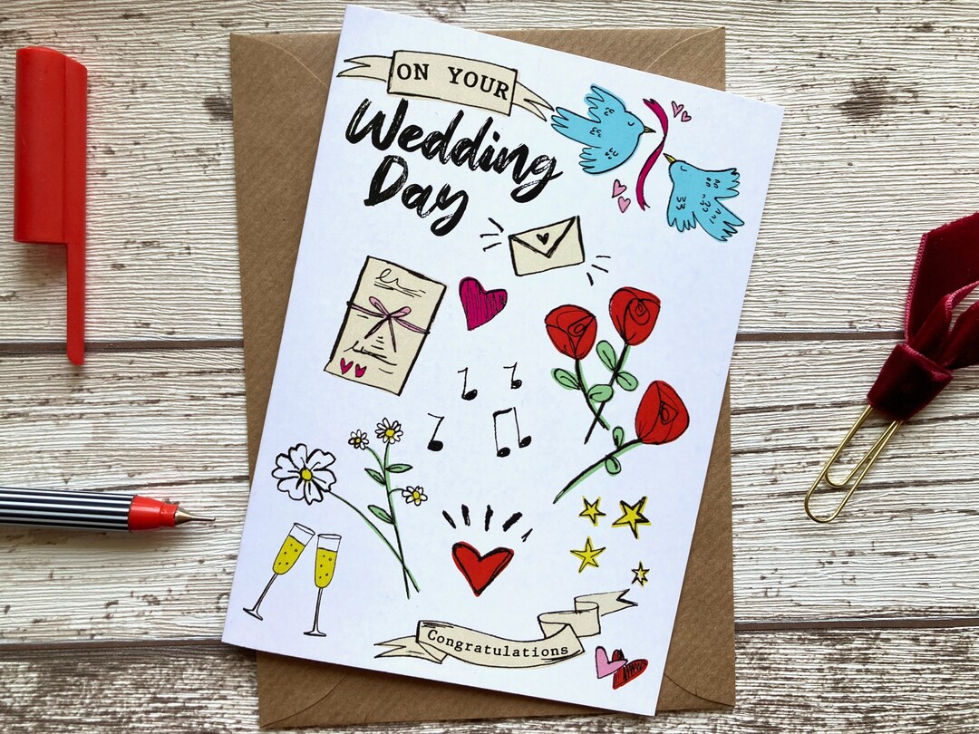 On Your Wedding Day Card, Wedding Card, Pretty Wedding Card ...