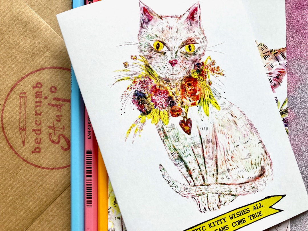 Mystic Kitty Card, Dreams Come True Card , Wish All Your Dreams Come ...