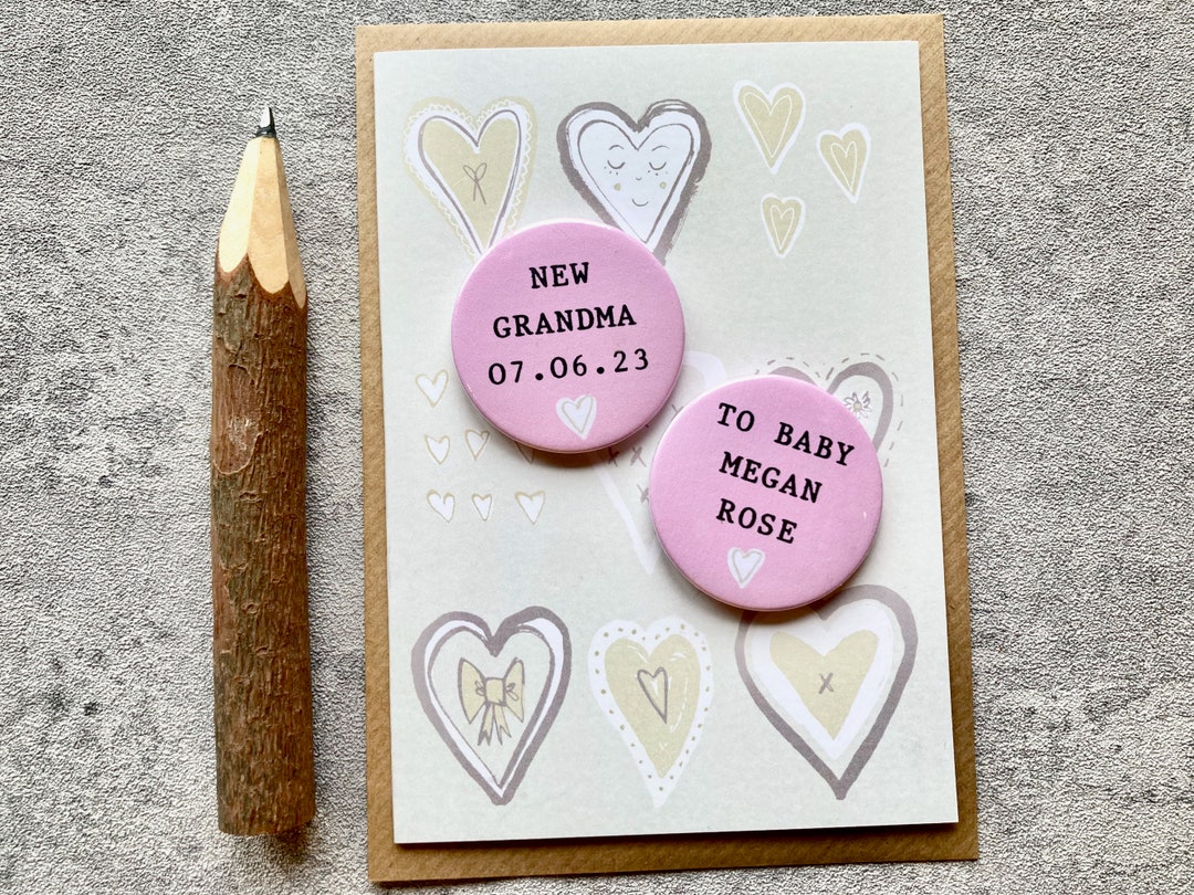 Personalised New Grandparents Card New Grandparents Card Mini Magnets ...