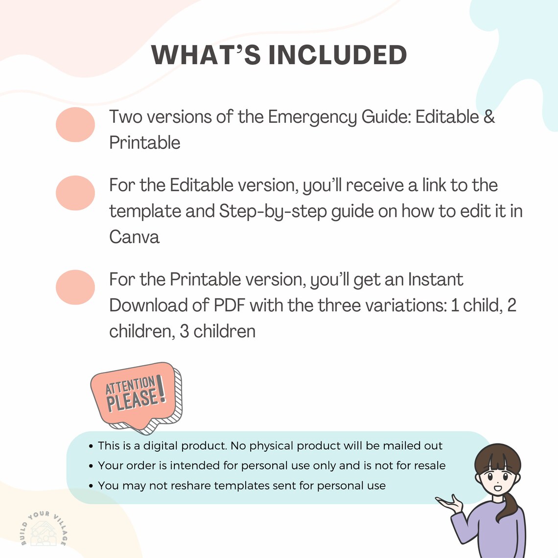 EDITABLE & PRINTABLE Emergency Guide, Emergency Information, Emergency ...